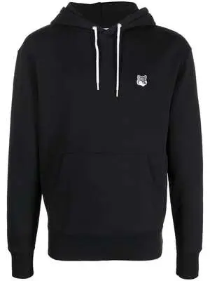 Maison Kitsuné Logo-embroidered Cotton Hoodie