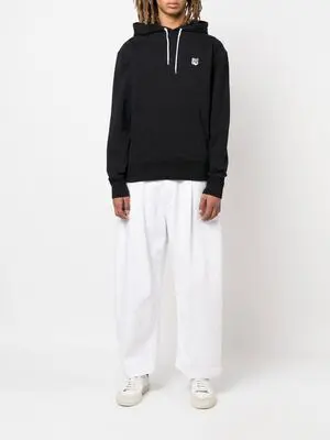 Maison Kitsuné Logo-embroidered Cotton Hoodie