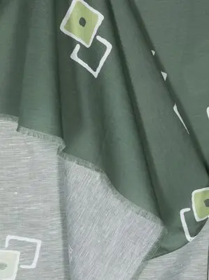 BARBA NAPOLI Graphic-print Frayed Scarf - Green