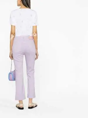 Jacob Cohen Victoria Cropped Flare Jeans - Purple