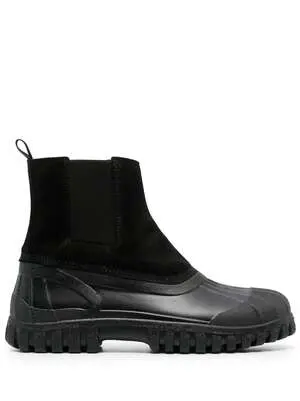 Diemme Suede-panelled Ankle Boots - Black