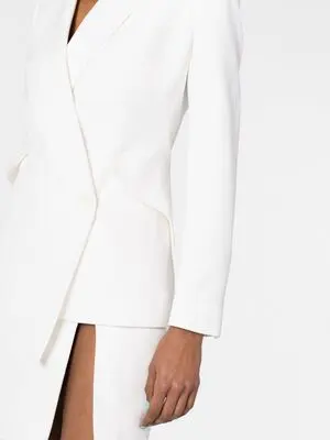 Alexander McQueen Drop-hem Crepe Blazer
