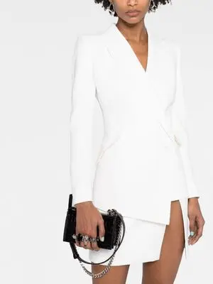 Alexander McQueen Drop-hem Crepe Blazer