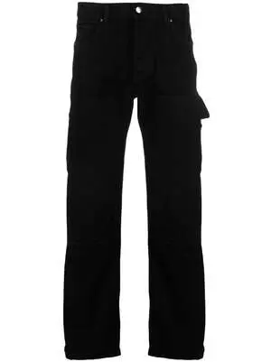 Amiri Distressed Straight-leg Jeans - Black