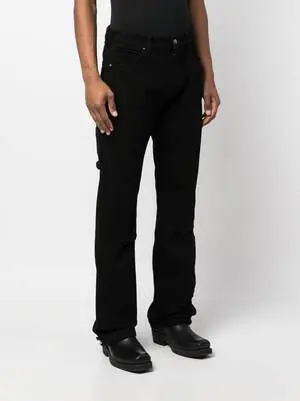 Amiri Distressed Straight-leg Jeans - Black