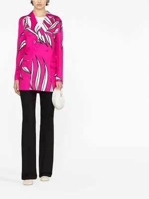 Rochas Floral-print Double-breasted Blazer