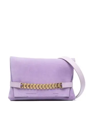 Victoria Beckham Chain Pouch Shoulder Bag - Purple