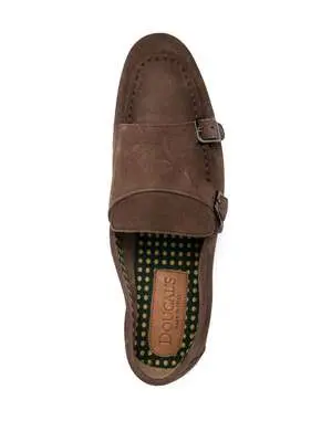 DOUCAL'S Buckle-fastening Suede Monk Shoes - Brown