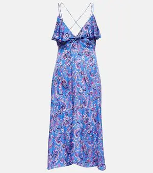 Isabel Marant Paysa Printed Silk-blend Midi Dress - Multicoloured