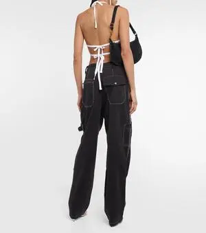 Isabel Marant Étoile Paciane Wide-leg Cargo Jeans - Black