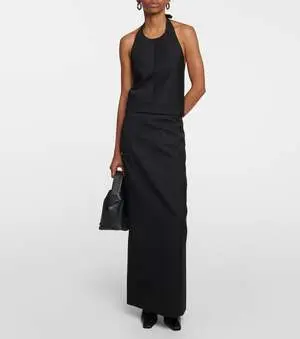 Wardrobe.NYC Wool Halter Top - Black