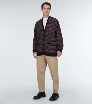 Undercover Striped Cotton Cardigan