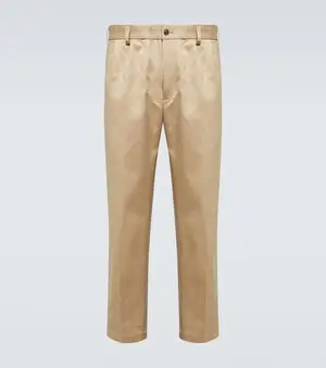 Junya Watanabe Cotton Gabardine Straight Trousers - Beige