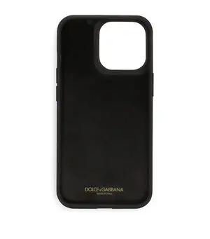 Dolce & Gabbana - Dolce & Gabbana Calfskin Leopard Print Iphone 14 Pro Case