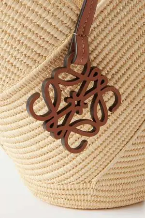 Loewe Paula's Ibiza Petal Basket Leather-trimmed Raffia Tote Bag