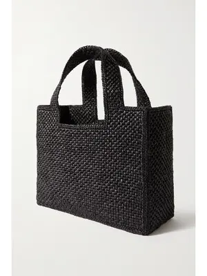 Loewe Embroidered Raffia Tote