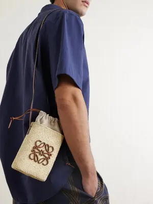Loewe Raffia Bucket Bag - Neutrals