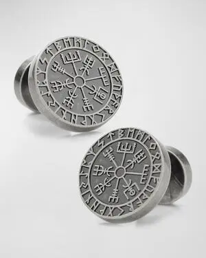 CUFFLINKS, INC. Vegvisir Viking Compass - Silver