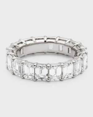 Neiman Marcus Emerald-cut Diamond Eternity Band - Platinum
