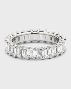 Neiman Marcus Emerald-cut Diamond Eternity Band - Platinum