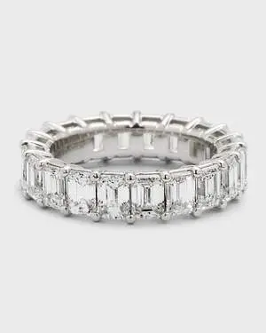 Neiman Marcus Emerald-cut Diamond Eternity Band - Platinum