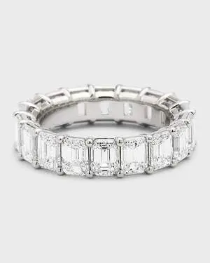 Neiman Marcus Emerald-cut Diamond Eternity Band - Platinum
