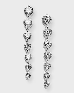 Neiman Marcus 18k 2.90 Tcw Drop Earrings - White Gold