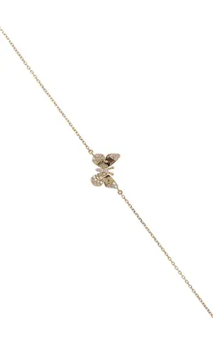Adina Reyter 14k Gold Enchanted Diamond Butterfly Bracelet