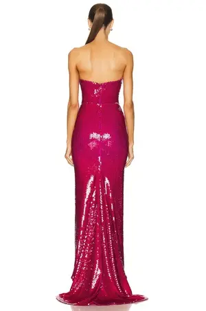 LAQUAN SMITH Strapless Column Gown