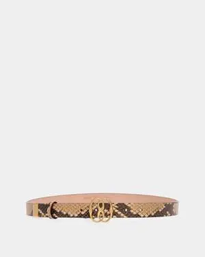 Bally Emblem Phyton Printed 25mm Belt