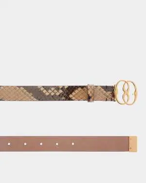 Bally Emblem Phyton Printed 25mm Belt
