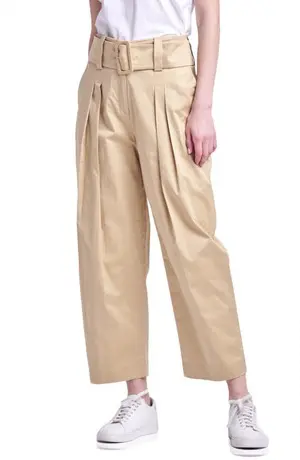 English Factory Belted Pleated Pants - Tan