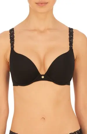 Natori Pure Luxe Underwire Push-up Bra - Black