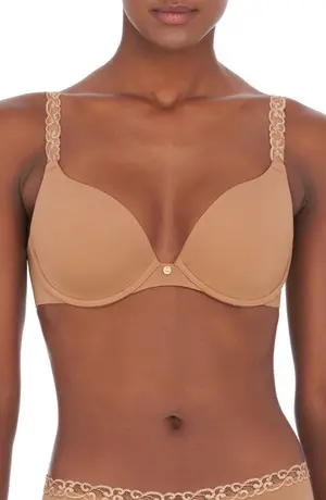 Natori Pure Luxe Underwire Push-up Bra - Cafe