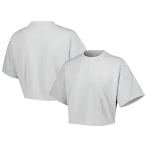 LUSSO Boston Celtics Faded Tonal Cropped T-shirt - Gray