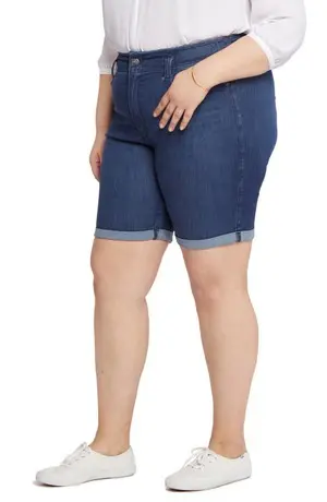 NYDJ Ella Roll Cuff High Waist Denim Shorts