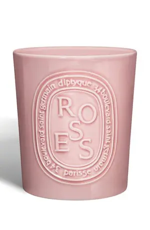 DIPTYQUE Roses Large Scented Candle - Pink Vessel