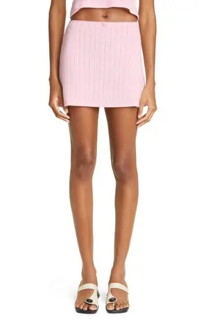 Paloma Wool Clairo Low Waist Pointelle Miniskirt