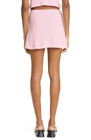 Paloma Wool Clairo Low Waist Pointelle Miniskirt