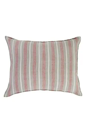 POM POM AT HOME Montecito Stripe Linen Accent Pillow - Terra Cotta/ Natural