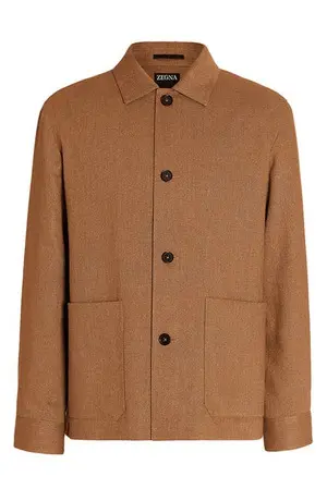 Zegna Silk & Linen Blend Chore Jacket