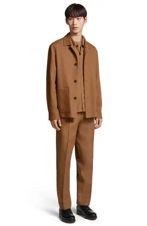 Zegna Silk & Linen Blend Chore Jacket