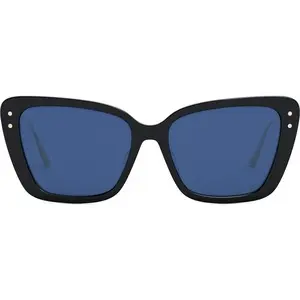 Dior Miss B5i 54mm Butterfly Sunglasses - Shiny Black/blue