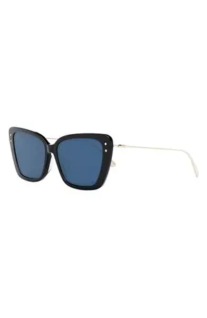 Dior Miss B5i 54mm Butterfly Sunglasses - Shiny Black/blue