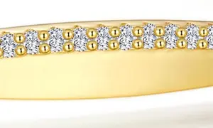 Lafonn Pavé Simulated Diamond Twisted Bangle Bracelet - White/ Gold