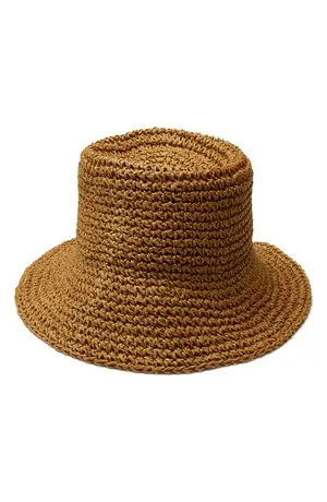 WYETH Wyeth Tali Straw Bucket Hat Camel