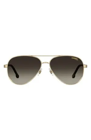 Carrera Eyewear 58mm Aviator Sunglasses - Gold Havana/brown Gradient