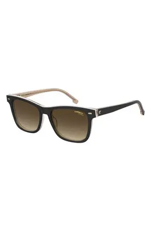 Carrera Eyewear 54mm Rectangular Sunglasses - Black Beige/ Brown Gradient