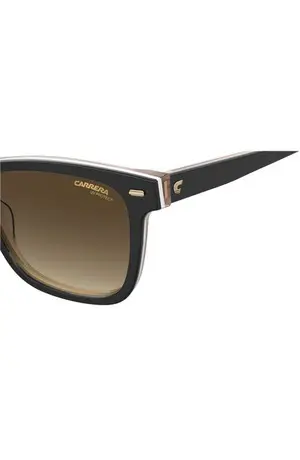 Carrera Eyewear 54mm Rectangular Sunglasses - Black Beige/ Brown Gradient