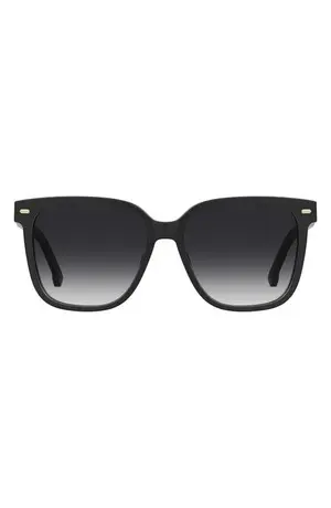 Carrera Eyewear Carrera Eyewear Rectangular Sunglasses Black/ Grey Shaded